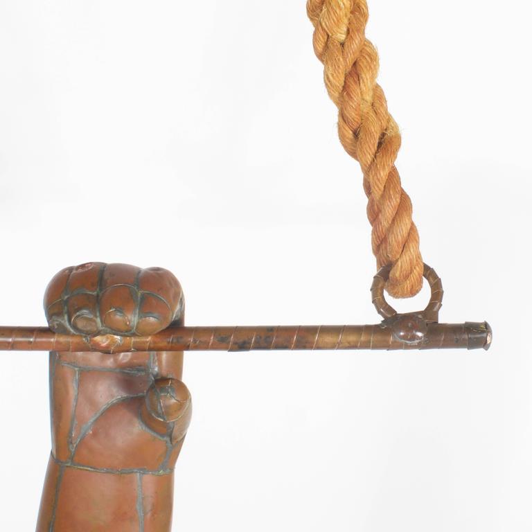 Large and Impressive Bustamante Copper Chimpanzee Hanging Sculpture at ...