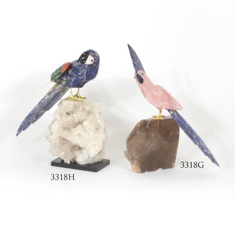 Two Carved Stone Parrots Individually Priced at 1stDibs