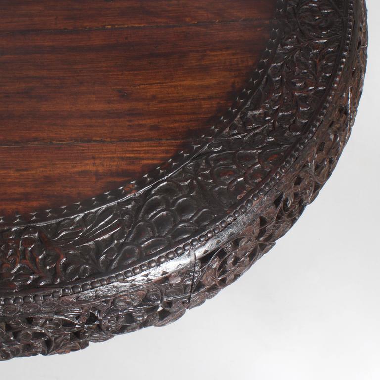 Bombay Blackwood Anglo Indian Center Table at 1stDibs