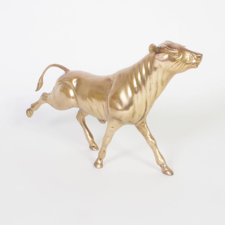 Brass Bull Sculpture For Sale at 1stDibs
