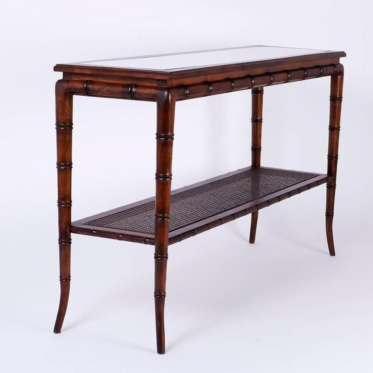 Mid-Century British Colonial Sofa Style Table at 1stDibs