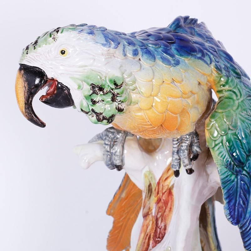 Life-Size Mid-Century Parrot Sculpture at 1stDibs