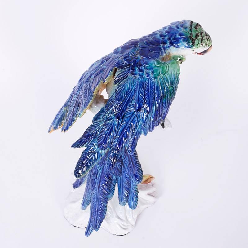 Life-Size Mid-Century Parrot Sculpture at 1stDibs