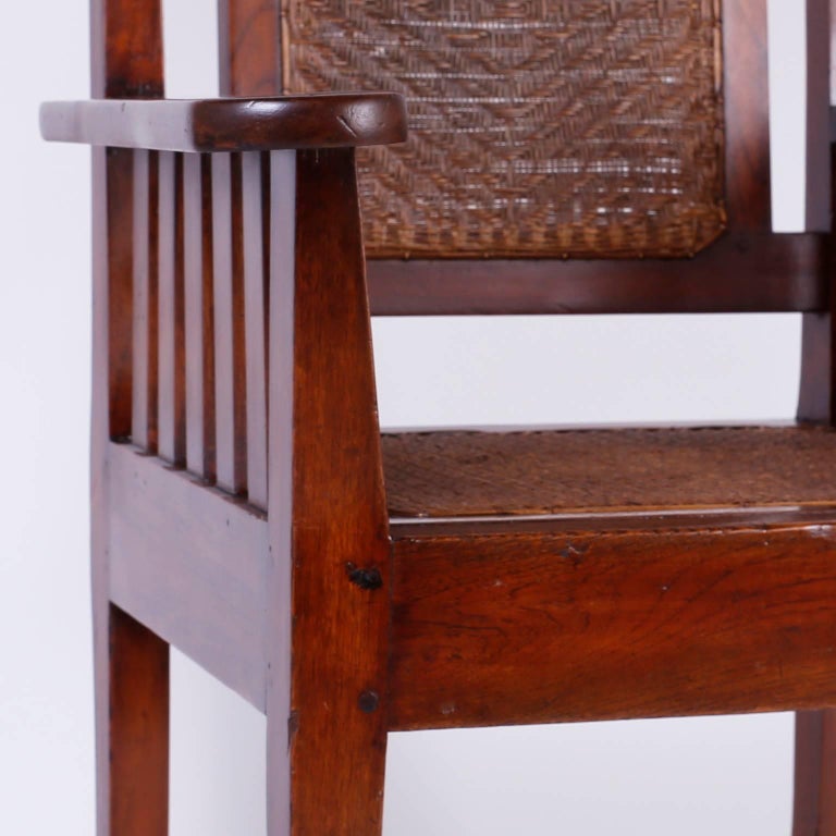 Pair of Antique British Colonial Armchairs at 1stDibs