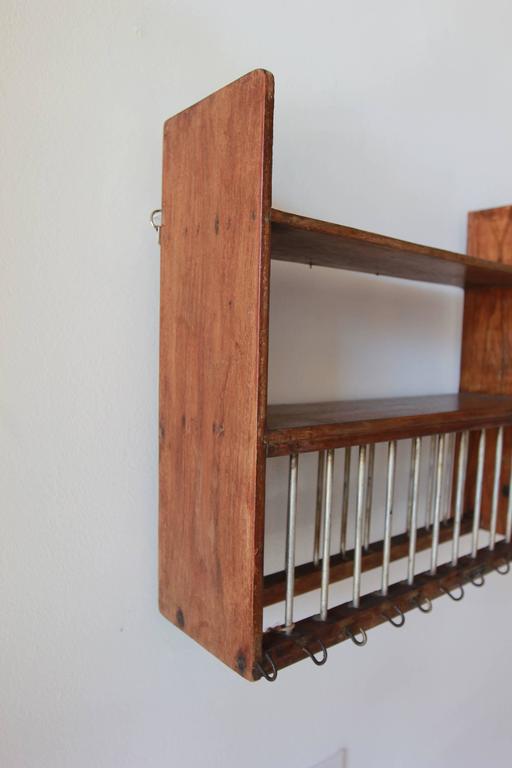 Rustic Wall Hanging Dish Rack at 1stDibs