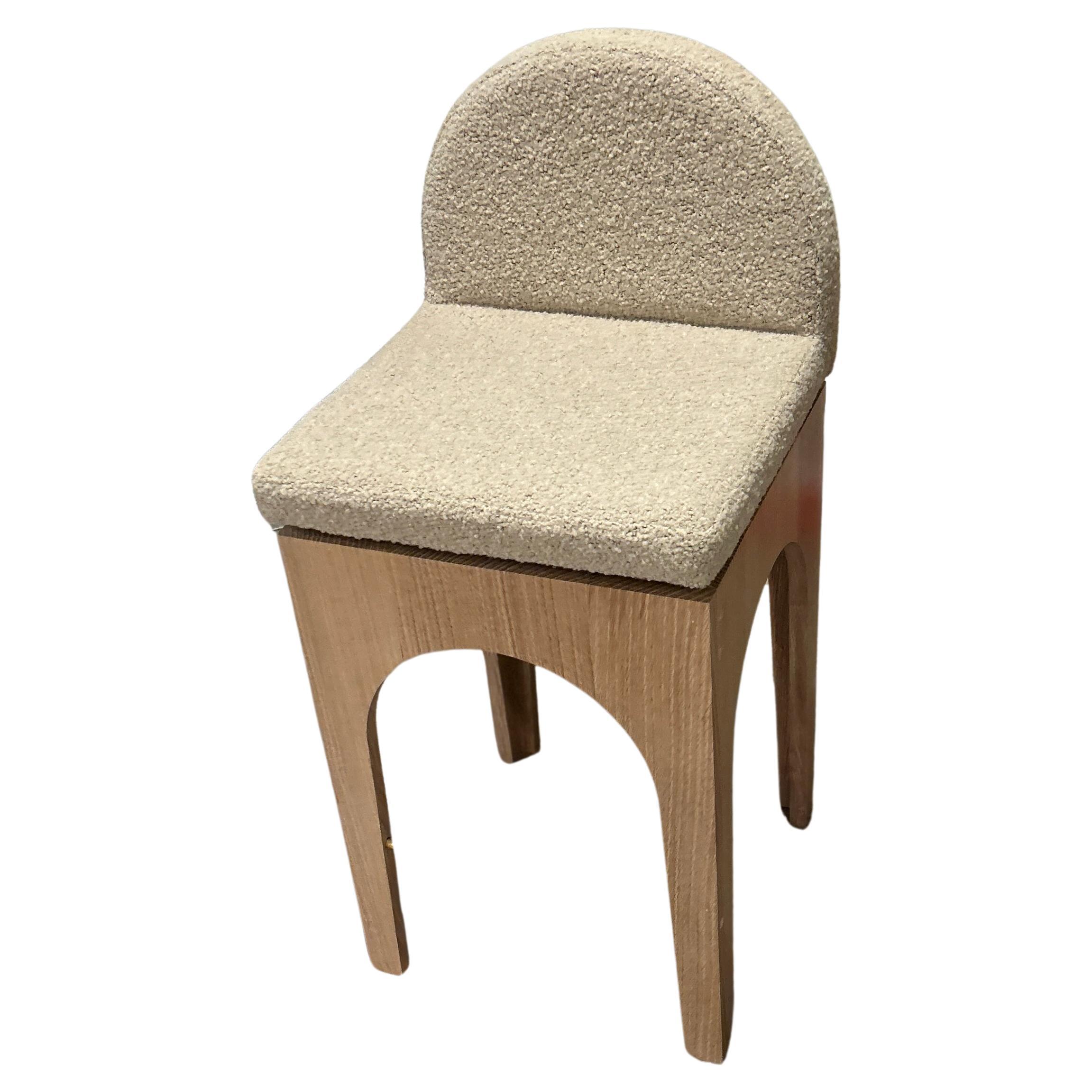 21st Century Minimalist Rift Sawn White Oak Swivel Counter Stool For ...