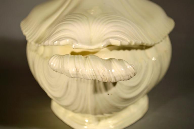 English Creamware Pottery Rococo Shell-Form Soup Tureen and Cover, 18th ...