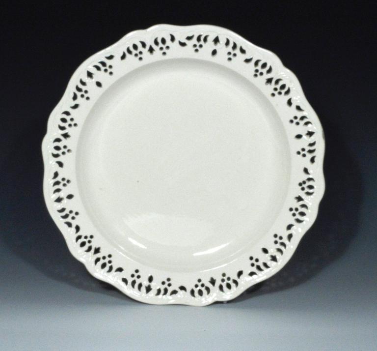 Wedgwood Reticulated Creamware Plates in a Set of Six. at 1stDibs