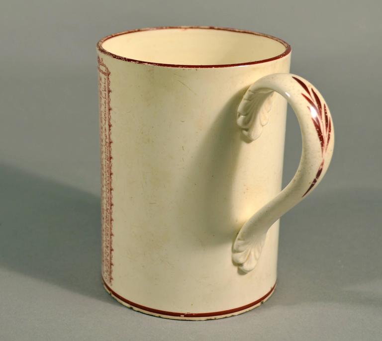 Swansea Creamware Rare Calendar Mug for the Year 1823 at 1stDibs