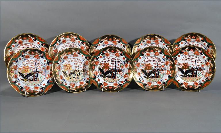 Spode 967 Pattern Porcelain Dessert Service, Twenty Two Pieces, circa ...