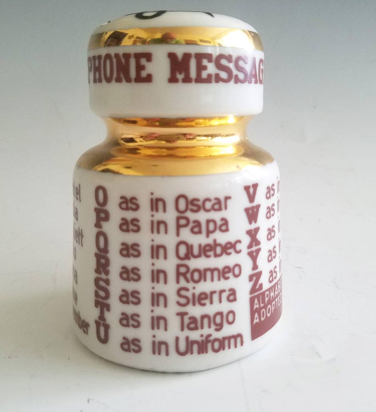 Piero Fornasetti Nato Call Letters Paperweight, 1950s at 1stDibs