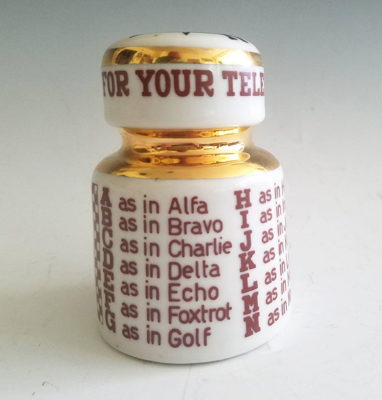Piero Fornasetti Nato Call Letters Paperweight, 1950s at 1stDibs