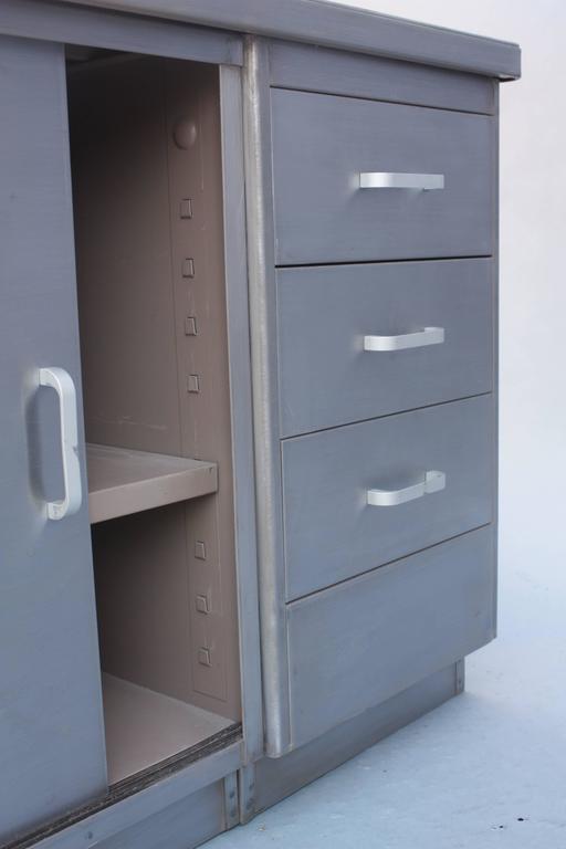 Long Metal Industrial Storage Cabinet For Sale at 1stDibs