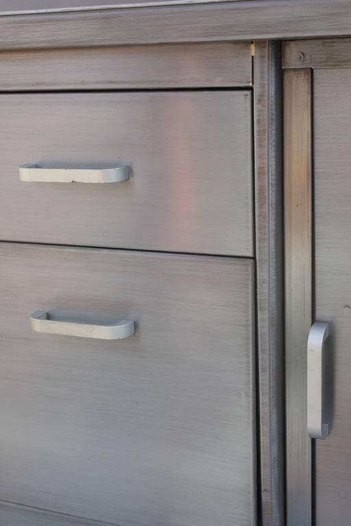 Long Metal Industrial Storage Cabinet For Sale at 1stDibs