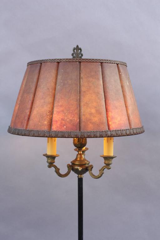 1920s Floor Lamp with Original Mica Shade at 1stDibs