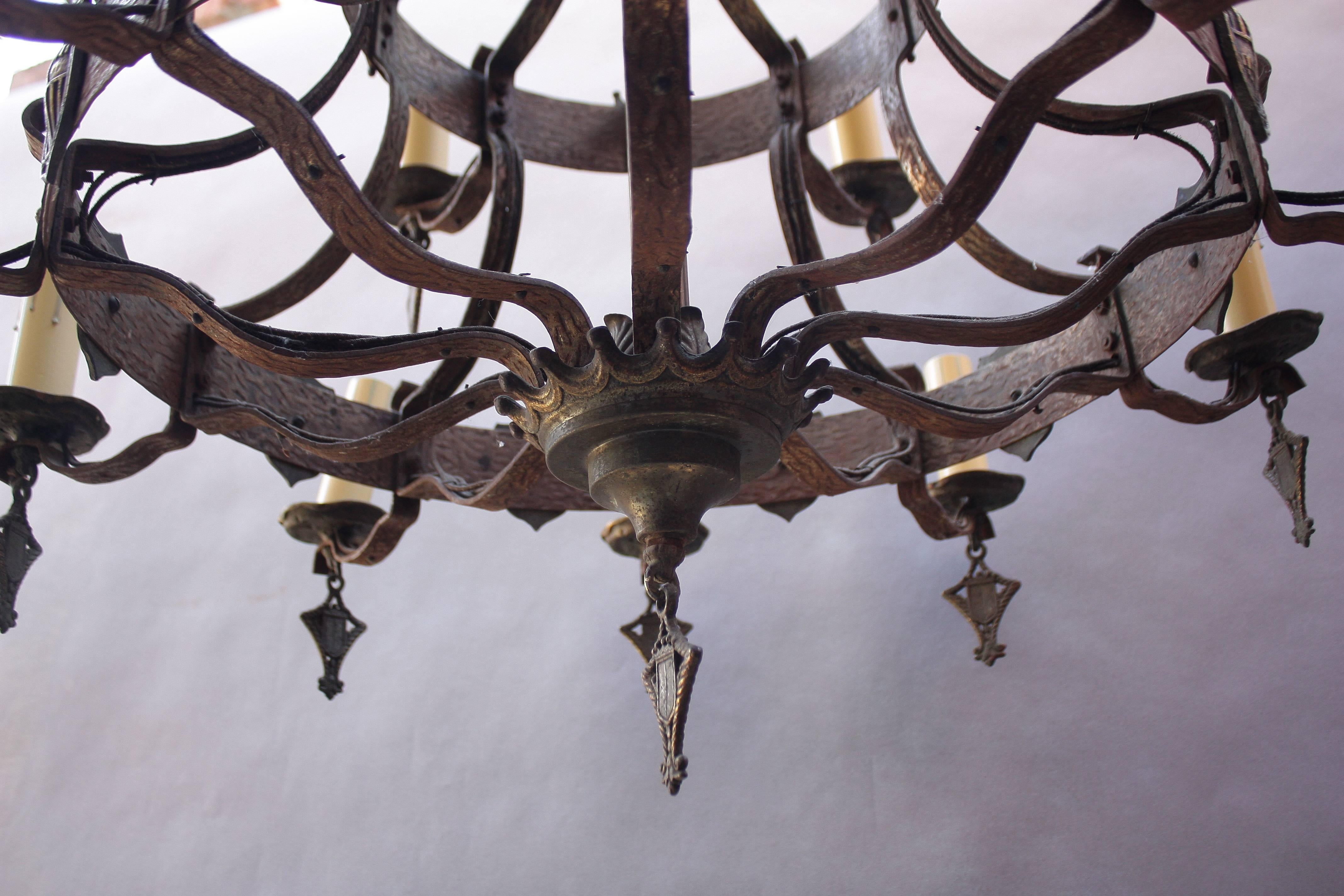 1920s Two-Tiered Spanish Revival Chandelier at 1stDibs | spanish ...