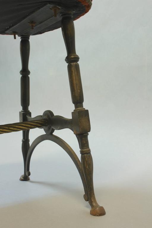 1920s Spanish Revival Curved Bench in the Manner of Oscar Bach at 1stDibs