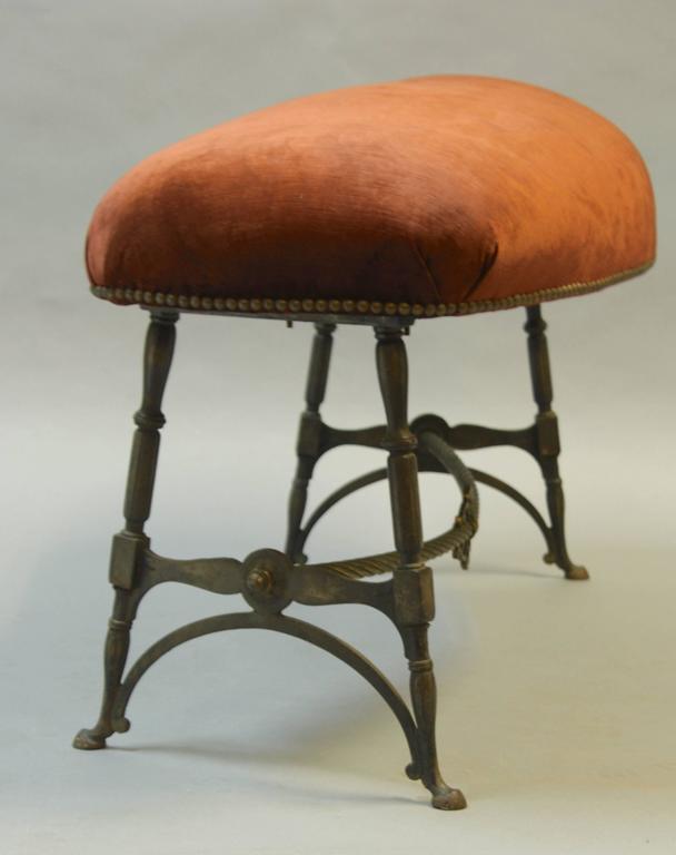 1920s Spanish Revival Curved Bench in the Manner of Oscar Bach at 1stDibs