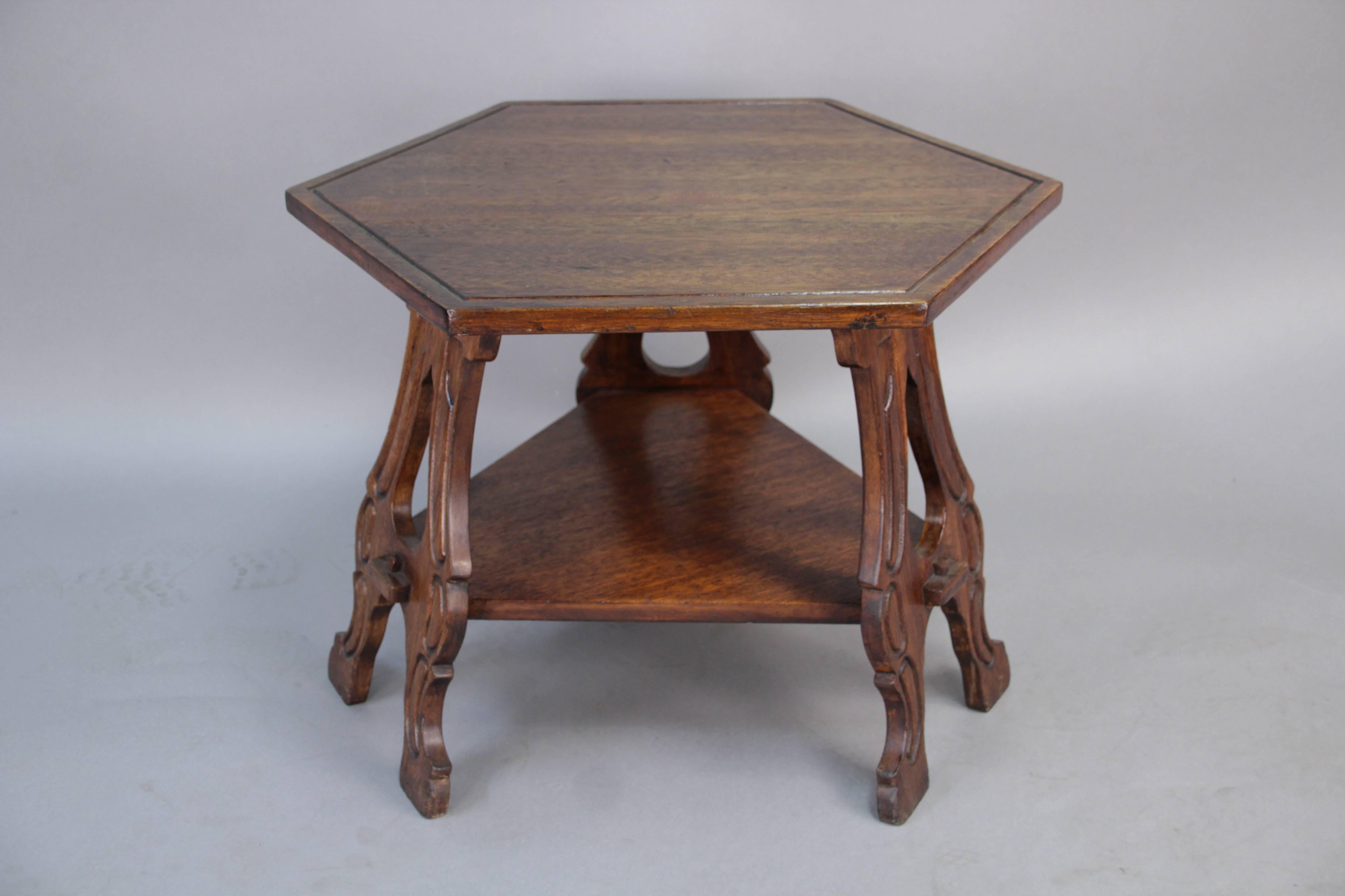 1920s Small Hexagonal Side Table For Sale at 1stDibs | 1920s side table ...