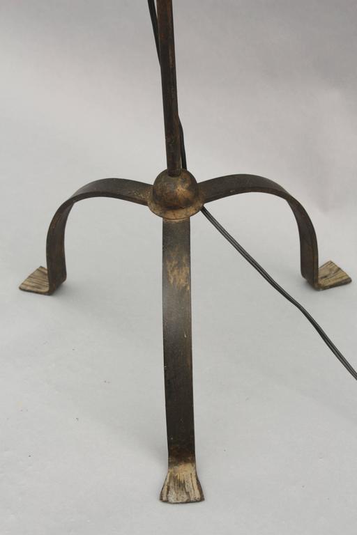 Antique Adjustable Bridge Lamp with Original Shade at 1stDibs
