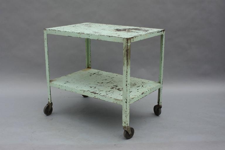 Industrial Metal Cart with Wheels at 1stDibs