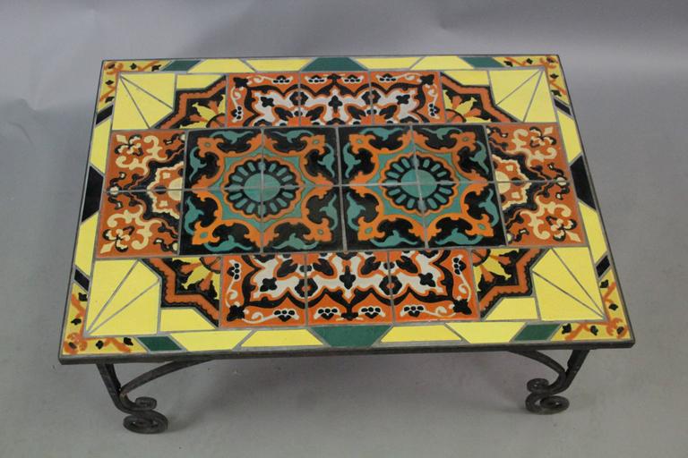 Tudor and Yellow Catalina California Tile Mosaic Coffee Table at 1stDibs