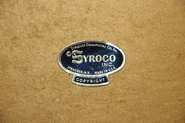 Modern Mirror with Eye Shape Design Made by the Syroco Co at 1stDibs