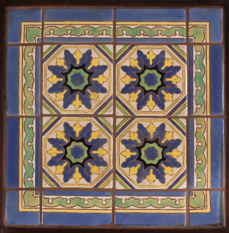 Rare Malibu California Tile Table with Border Tiles at 1stDibs
