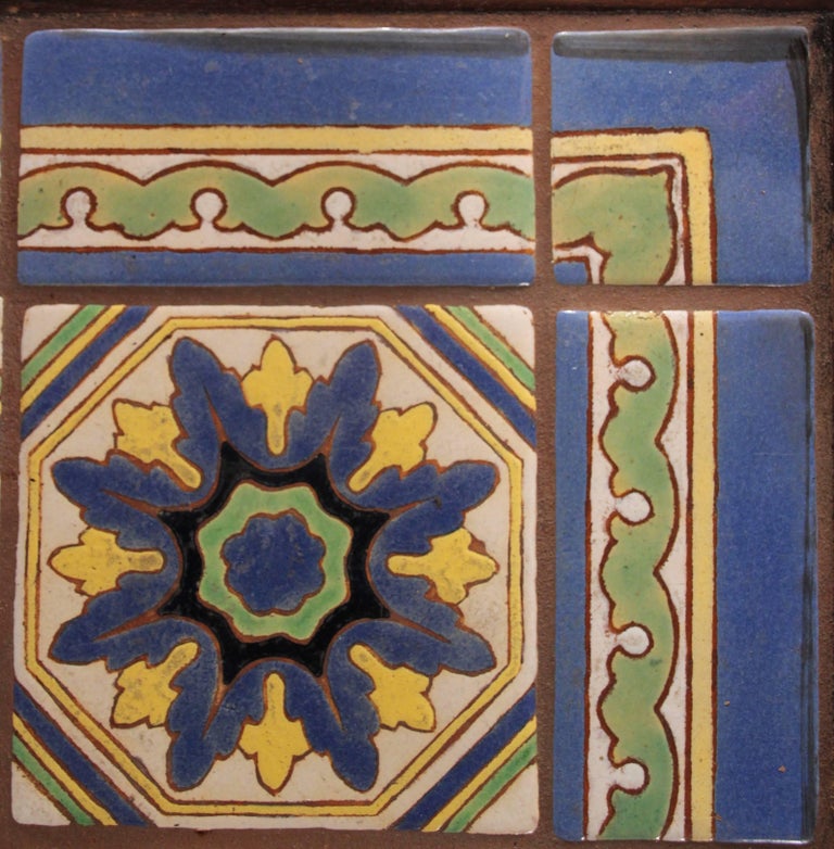 Rare Malibu California Tile Table with Border Tiles at 1stDibs