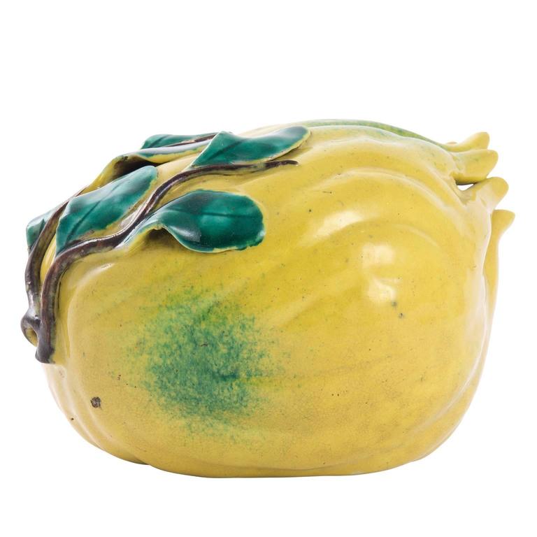 Vintage Ceramic Chinese Citron Buddha's Hand For Sale at 1stDibs