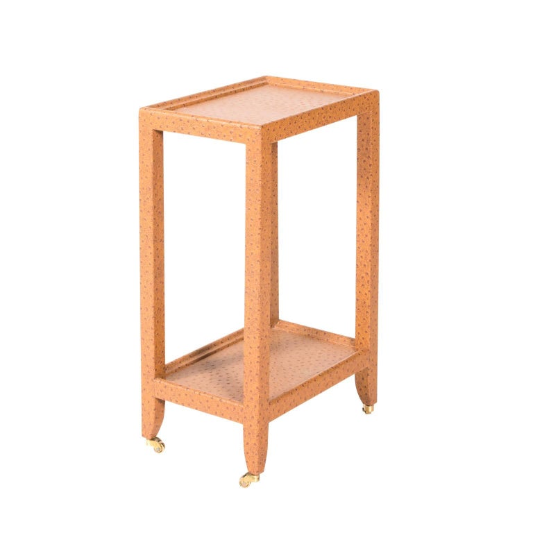 Two Tier Cowhide Table at 1stDibs