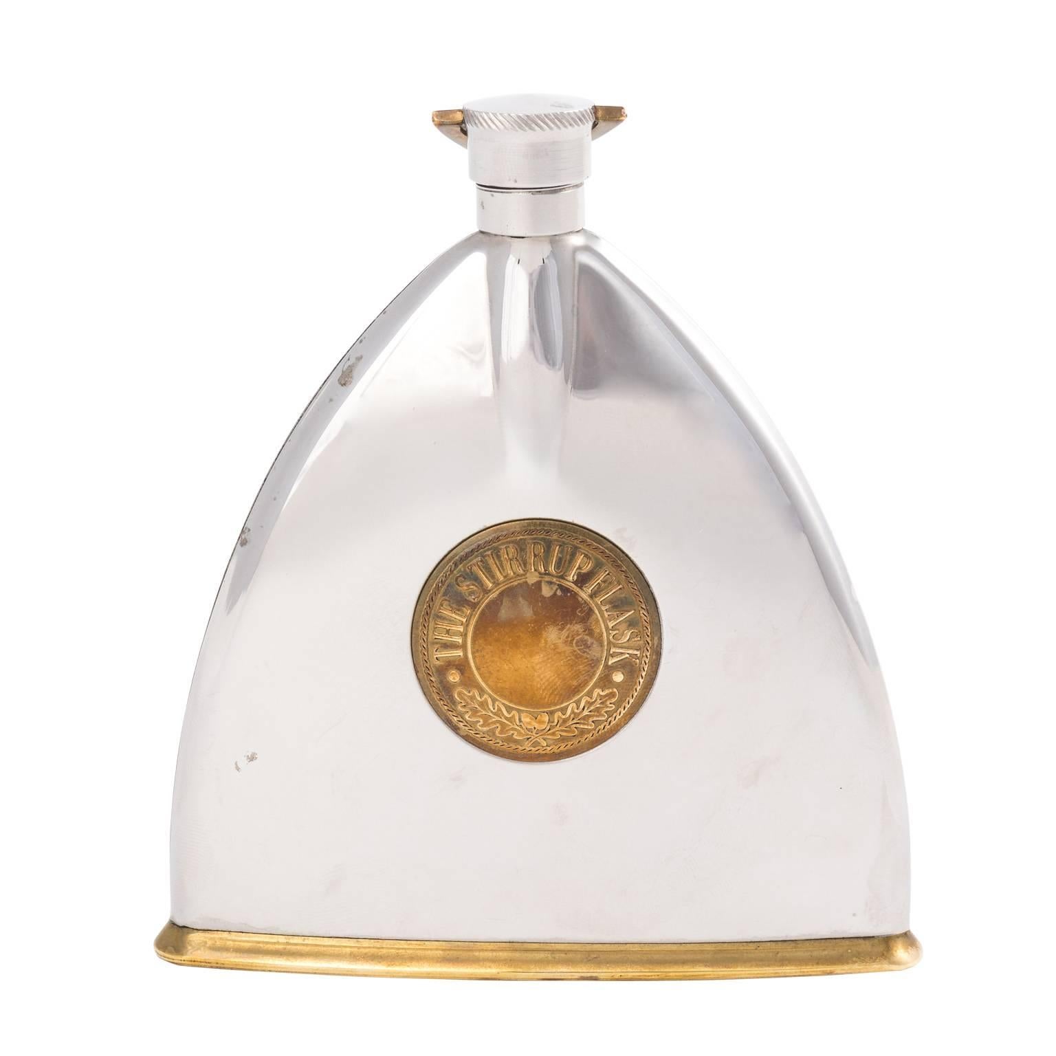 English Stirrup Flask, circa 1950 For Sale at 1stDibs