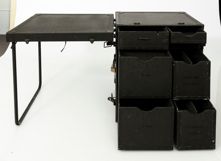 Vintage U.S. Military Portable Field Headquarters Desk For Sale at 1stdibs