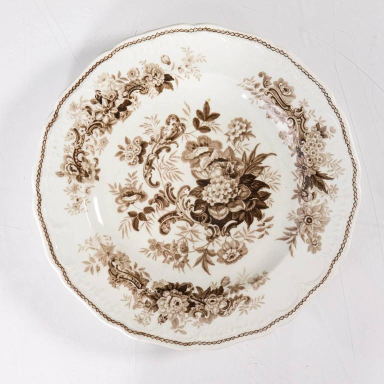Nine-Piece Brown and White China at 1stDibs | brown and white china ...