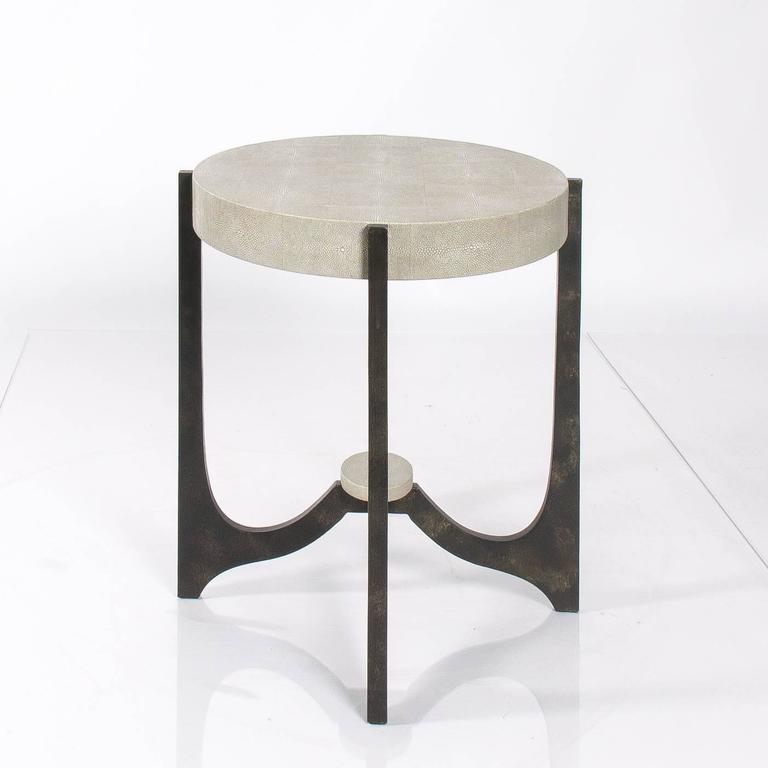 Oval Shagreen Side Table at 1stDibs