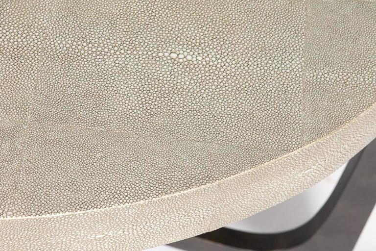 Oval Shagreen Side Table at 1stDibs