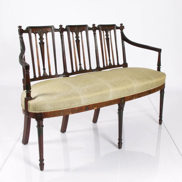 Adams Style Three-Seat Bench at 1stDibs