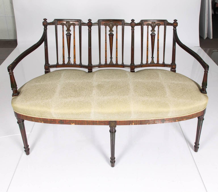 Adams Style Three-Seat Bench at 1stDibs