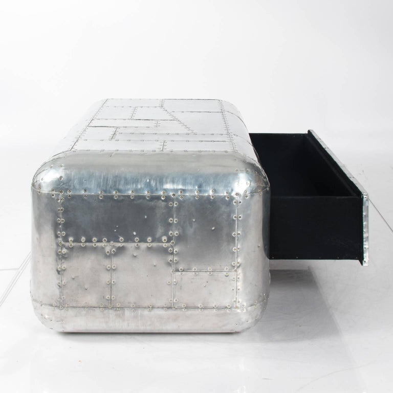 Hammered Metal Coffee Table at 1stDibs