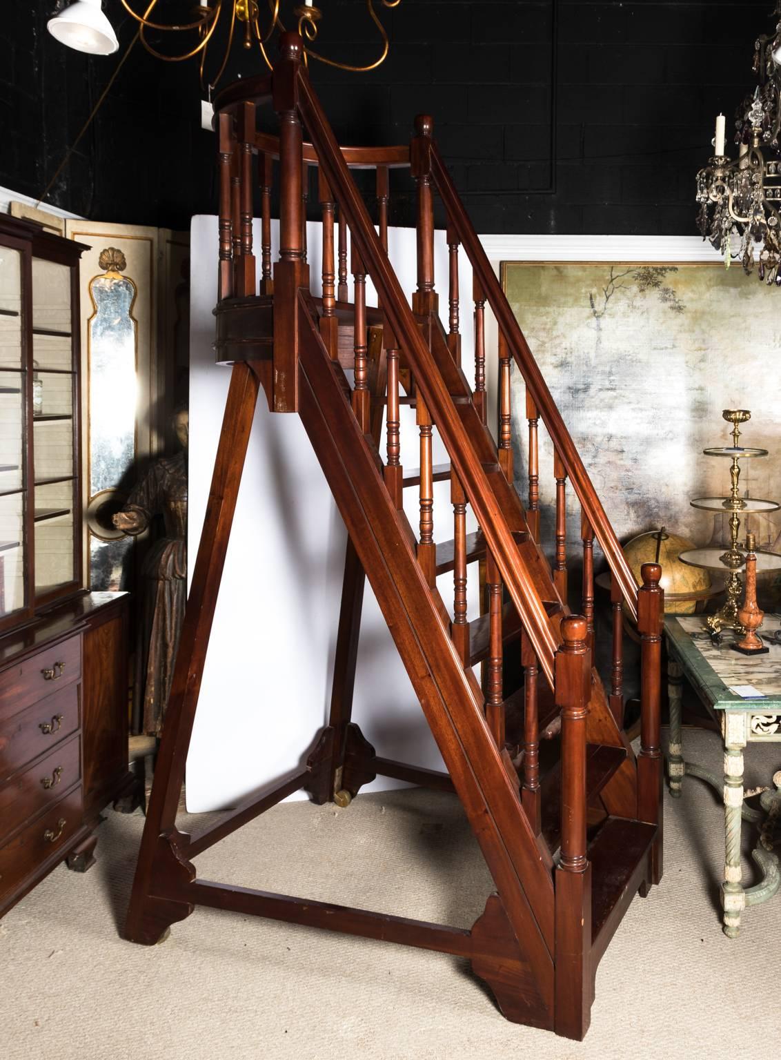 Library Staircase For Sale at 1stDibs | antique library stairs, library ...