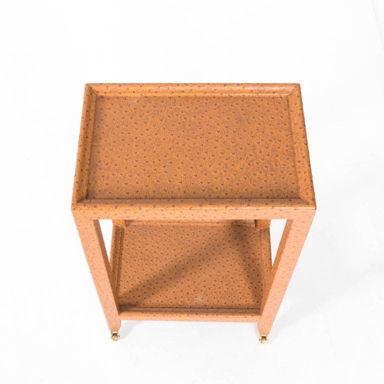 Two Tier Cowhide Table at 1stDibs