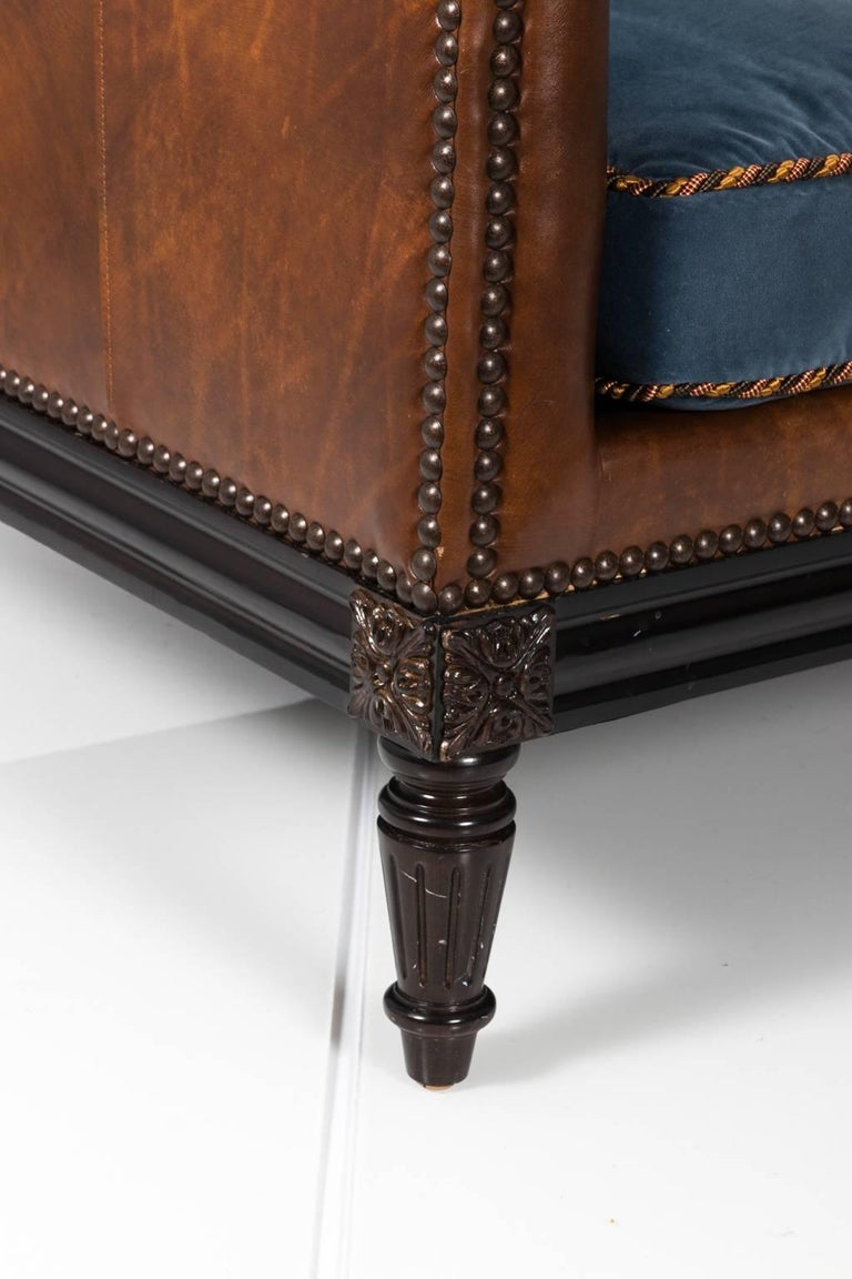 Custom Leather Sofa by Sherrill Furniture at 1stDibs | sherrill leather ...