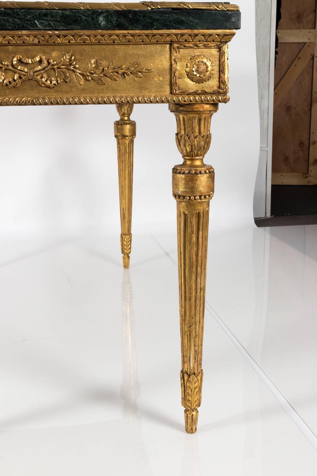 Italian Giltwood Console Table at 1stDibs