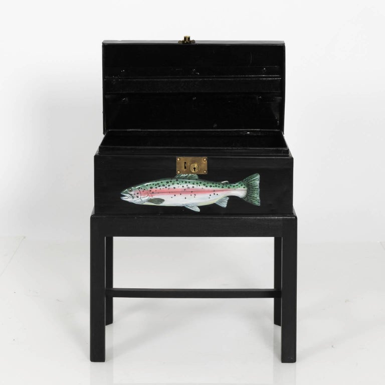 English Painted Fish Chest at 1stDibs