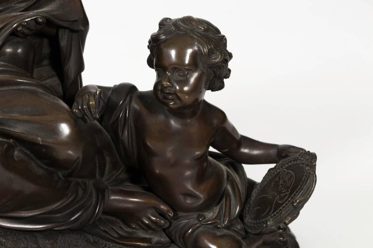 Neoclassical Bronze Statue "Allegory On Art" at 1stDibs