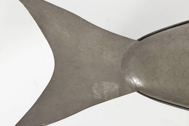 Chinese Pewter Fish Serving Dish at 1stDibs