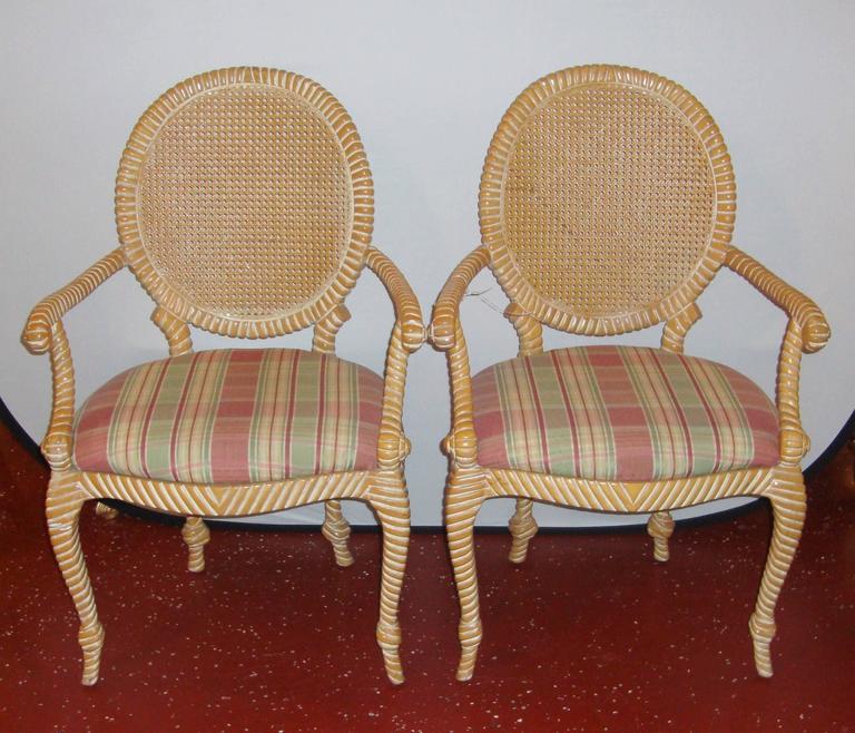Pair of Twisted and Knotted Form Armchairs For Sale at 1stDibs