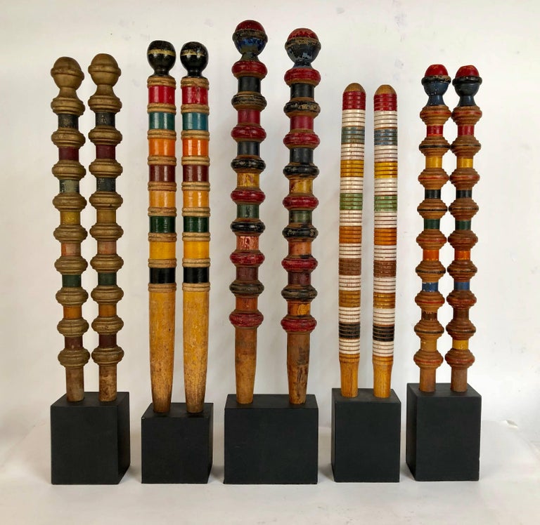 Collection of Antique and Vintage Colorful Croquet Posts in Custom ...