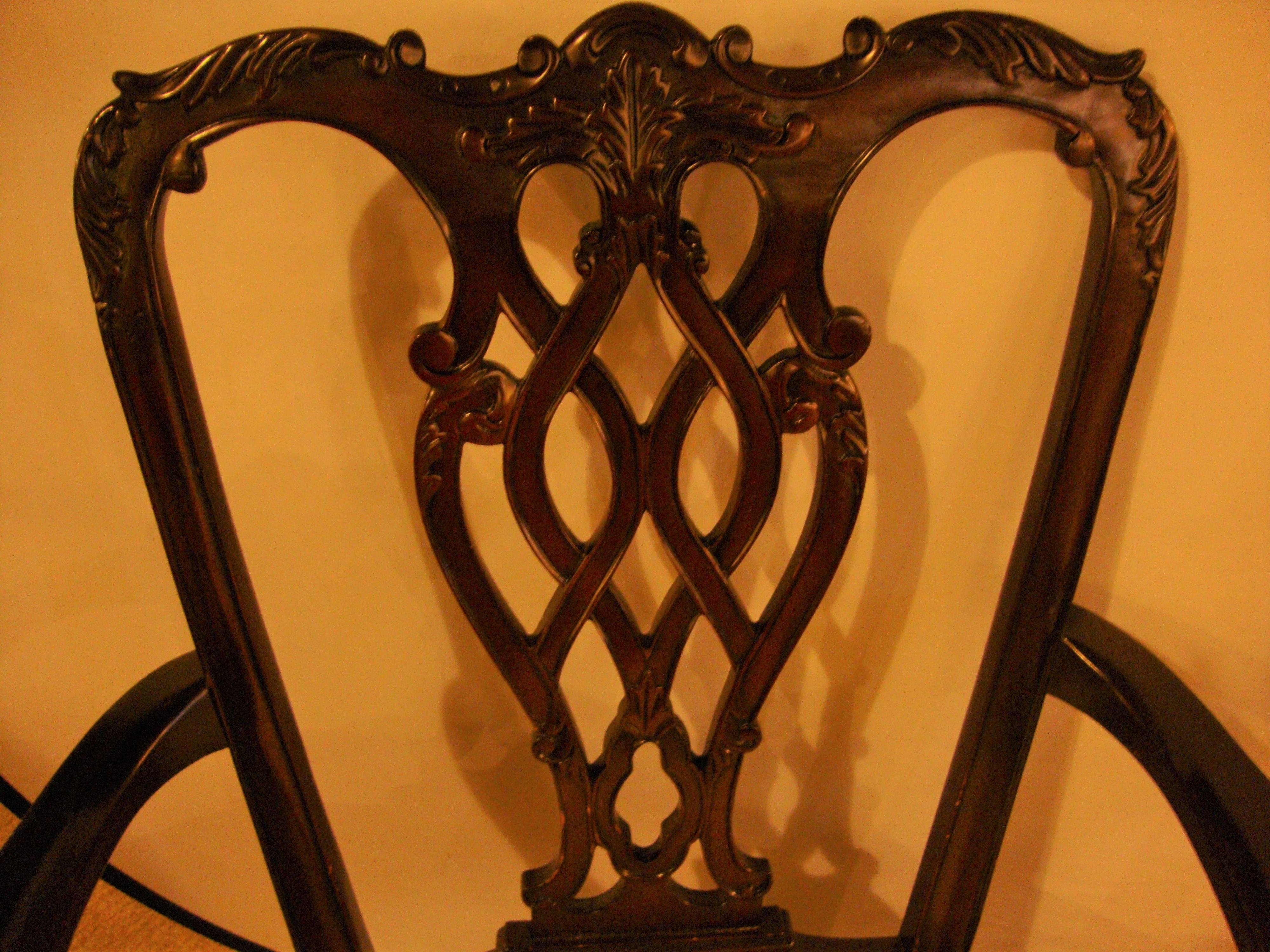 Set of Eight Chippendale Style Dining Chairs at 1stDibs | chippendale ...