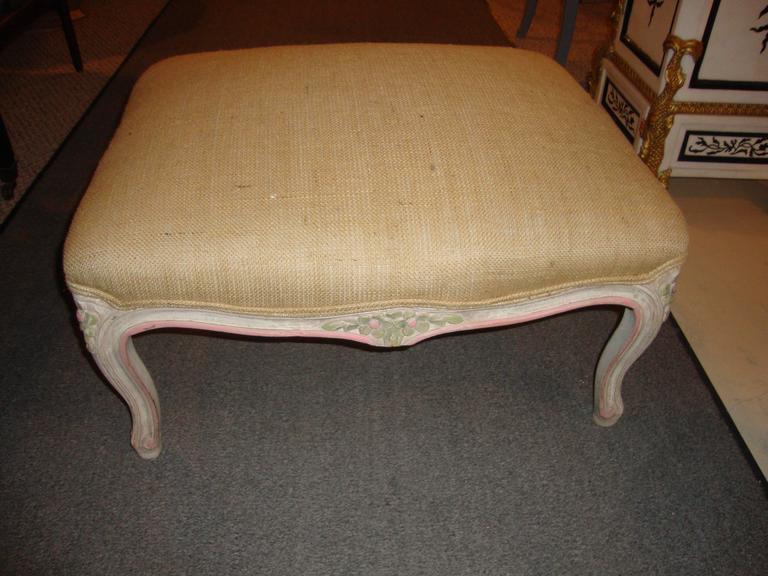 Louis XV Style Painted Foot Stool at 1stDibs